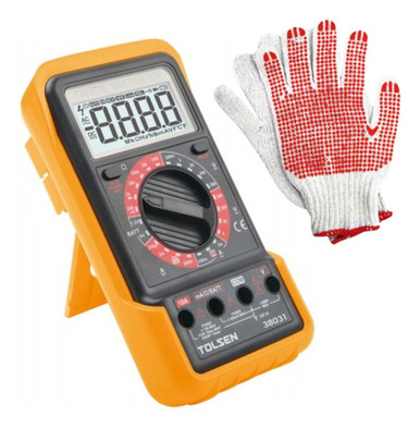Tolsen Digital Multimeter Tester with LCD Display and 6F22 Battery