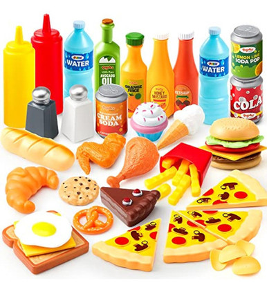 Joyin Play Food Set of 45 Pieces for Kids