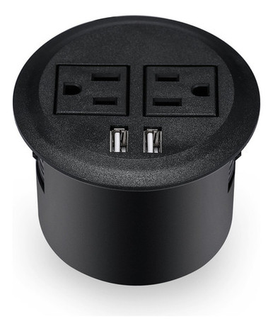 Kungfuking Desktop Power Outlet, Data Center with 2 USB Ports