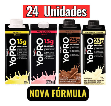 YoPRO Danone High Protein Shake Assorted 15g Kit C/24 250 Ml