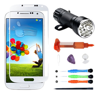Samsung Front Screen Glass Lens Replacement Kit with UV Light and Adhesive