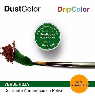 DripColor Leaf Green Hydrosoluble Powder Colorant 10 cc Dust Color