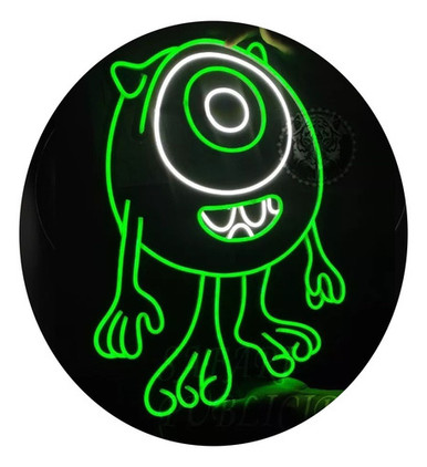 Safari Publicidad Mike Wazowski Neon LED Sign