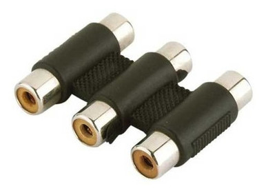 Arwen RCA Female X3 to RCA Female X3 Adapter (Triple RCA Coupler)