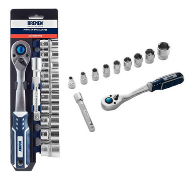 Bremen 1/2" Portable Sockets Set 12 Pcs 6658 Professional