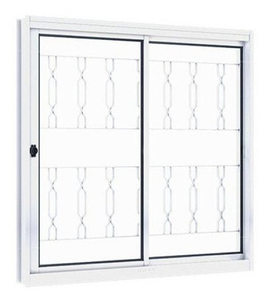 Riobras Sliding Steel Window 100x120cm 2 Leaves with Grid