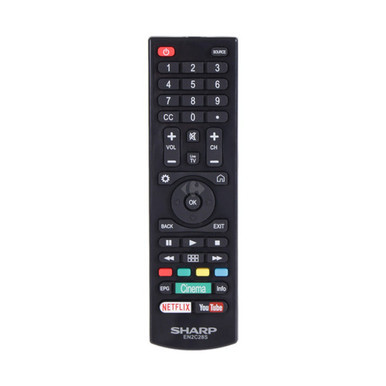 Sharp 4K Aquos Remote Control EN2C28S with Netflix and YouTube Buttons
