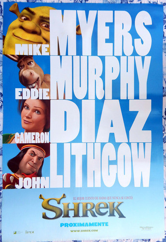 Shrek Dreamworks 2001 Original Movie Poster 100x70 Cm