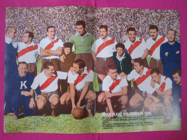Original River Plate Poster Sub-Campeon 1948 Profesionalismo