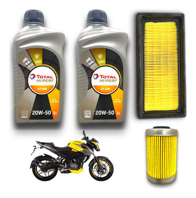 Total Hi Perf 20W50 Oil Kit + Bajaj Filters