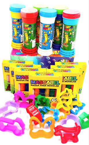 Massabel/SuperBuble 30 Modeling Clays + 30 Bubbles + 60 Molds