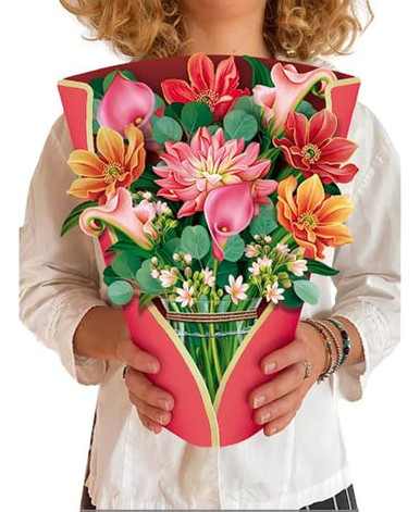 Freshcut Paper Pop Up Cards, Dear Dahlia, 12 Inch Life Size