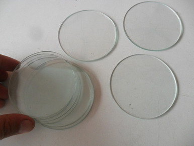 Round Flat Glass Lot 16 Pieces 66mm