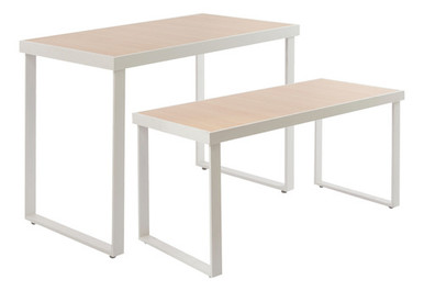 Easy Set of 2 Exhibition Tables for Commercial Use - Display Rack