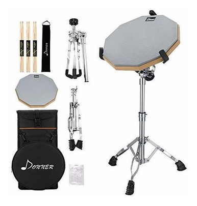 Donner Practice Pad with Adjustable Snare Stand Kit