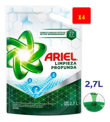Ariel Liquid Laundry Soap X 4 Units