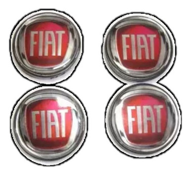 Fiat Logo Red Key Fob Stickers 14mm