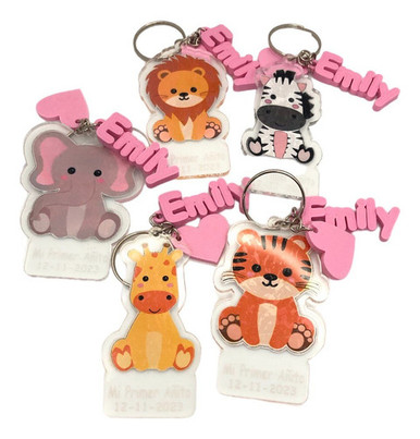 Acrylic Souvenir Keychains with 3D Printed Name (Pack of 20)