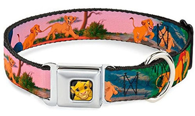Buckle-Down Safety Belt Dog Collar The Lion King Simba Nala Growing ...