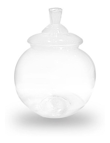 ByF Deco Caramelera Vidrio Estilo Pecera Grande Con Tapa