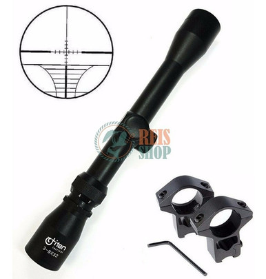 Titan 3-9x32 Scope 11mm Mount - Paintball Air Rifle
