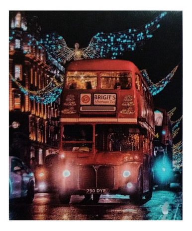 Hi Stone 30x40 Diamond Painting Kit Double Deck Bus