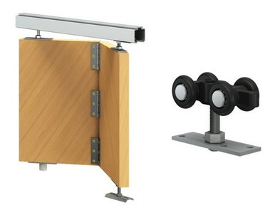 RUEDAMAS Kit Puerta Corrediza Plegable Plegadiza Riel 3mts Aluminio
