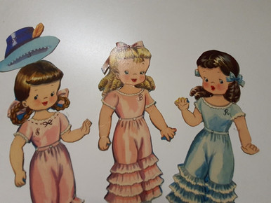 Dolls - Antique German Paper Dolls from 1940 for Dressing-09