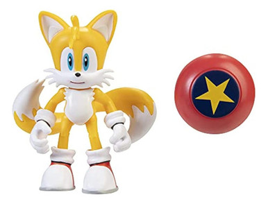 Sonic The Hedgehog 4-Inch Modern Tails Action Figure with Star Spring ...