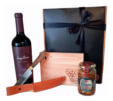 Luigi Bosca DOC Gift Box with Wine, Knife, Board, and Pickled Chivito