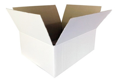 Market Paper White Cardboard Packing Box 20x20x10 Reinforced 100 Units