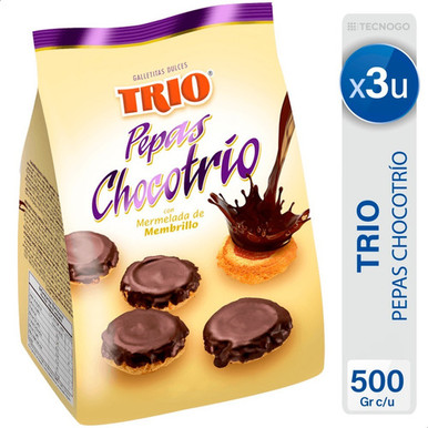 Chocotrio Pepas Cookies with Quince Jelly - X3 Packs