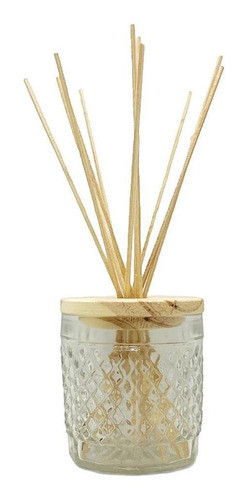 ByF Deco Frasco Vaso Difusor Aromatico Con Tapa Madera Pack X6
