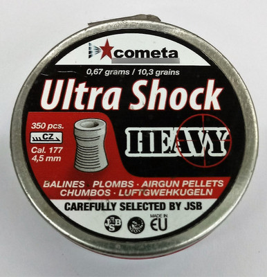 JSB Cometa Ultra Shock Heavy .177 Caliber Pellets - 350 Count