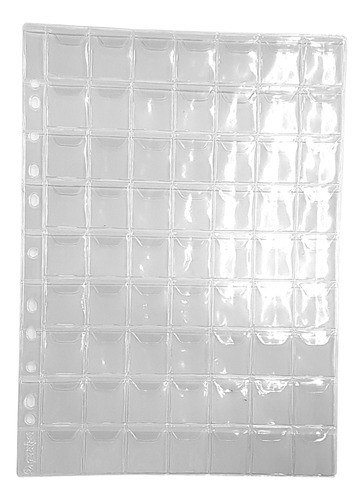 Organizer 5 Coin Holders for Small Coins, 63 Spaces with Tabs - Sheet