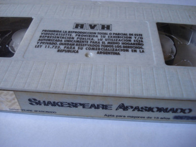 AVH Vhs Shakespeare Apasionado