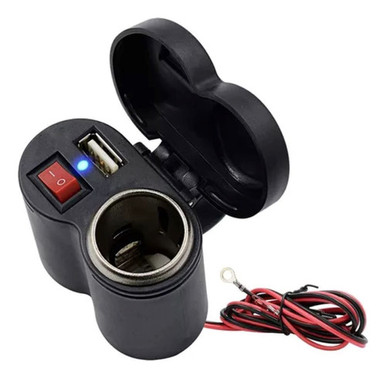 Mania-Electronic 12V Motorcycle Charger with USB Port 2Amp Premium Quality!