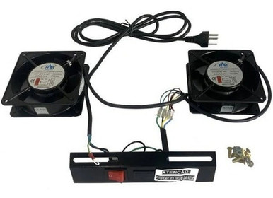Max Eletron Kit Ventilation With 2 Fans For 19'' Rack 1U Bivolt