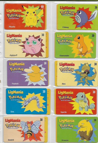 Telepar Pokémon Series Closed Telephone Cards