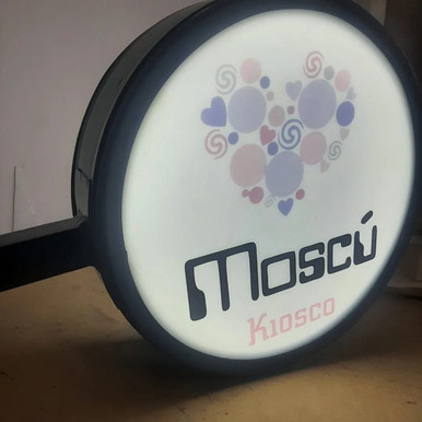 Paci&Co Round Illuminated Double-Faced Sign - 40cm Diameter