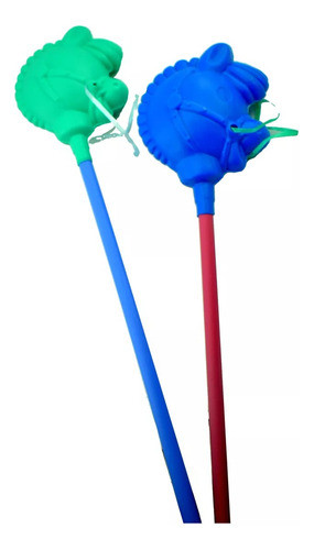 R y V Toys Large Horse Head Toy with Wheels and Stick (Single Unit)