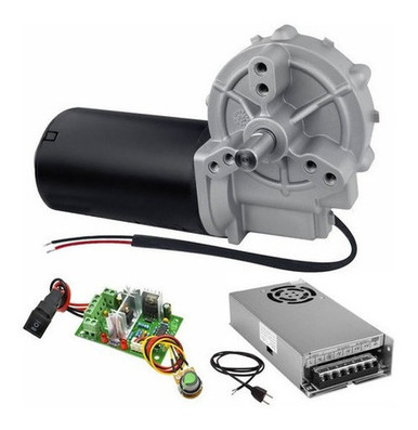 L11 Motor Motoredutor 24V DC 82 RPM + PWM Speed Controller + Power Supply