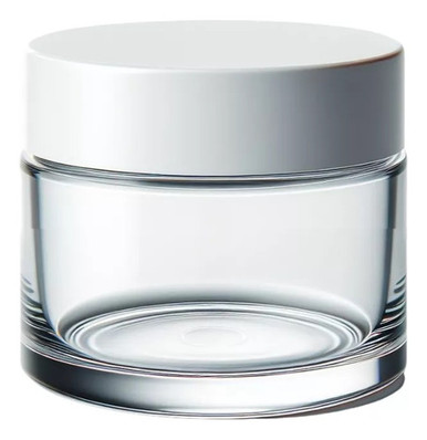 ByF Deco Glass Cream Jar with Screw Top 50cc Pack of 10