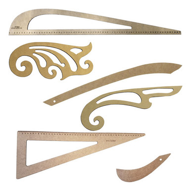 EVOLVERE 6 Piece Fashion Designer Ruler Set for Clothing Patterns and ...