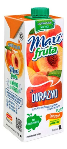 Maxi Fruta Juice 1 Liter Peach Flavor Pack of 12