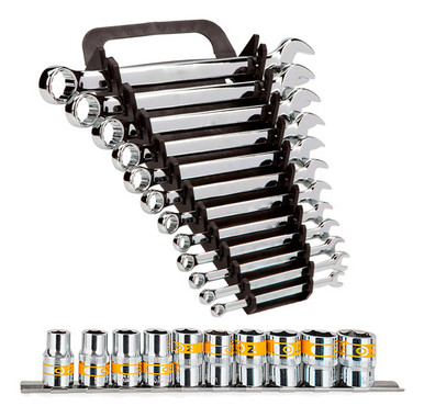 Oz Complete Socket Set + 12-Piece Combination Wrench Set