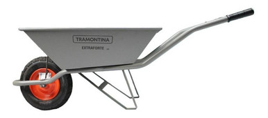 Tramontina Heavy-Duty Wheelbarrow with Metal Bucket and 65L Tire
