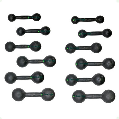 BOX INGÁ Cast Iron Dumbbell Set of 500g, 1, 2, 3, 4, and 5 Kg