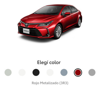 L'Rock Color De Retoque Toyota Rojo Met Tricapa Corrola Yaris Etios