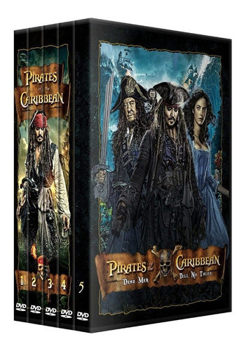 Pirates of the Caribbean Complete Saga DVD Pack Collection 5 Latino